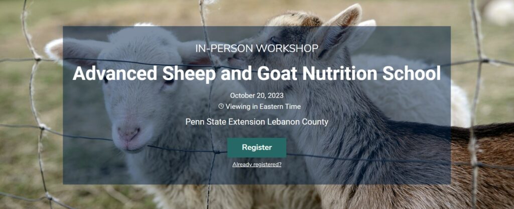 Advanced Sheep and Goat Nutrition School - Grow Together