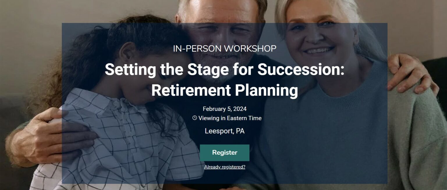 CANCELLED -IN-PERSON WORKSHOP: Setting the Stage for Succession ...