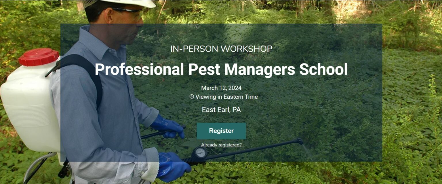 IN-PERSON WORKSHOP Professional Pest Managers School - Grow Together
